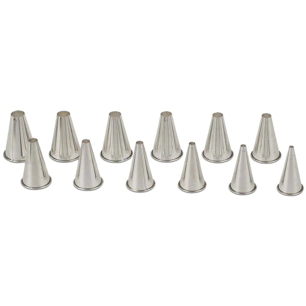 Rolled Edge Tube Set - 12 Pc Plain | Professional Pastry Tools – JB Prince