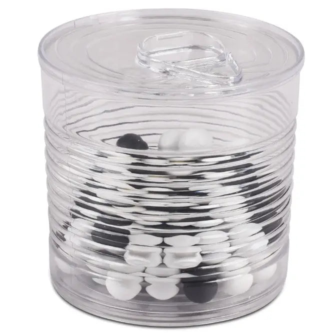 Plastic Transparent Tin Can with Lid | Professional Disposables – JB Prince