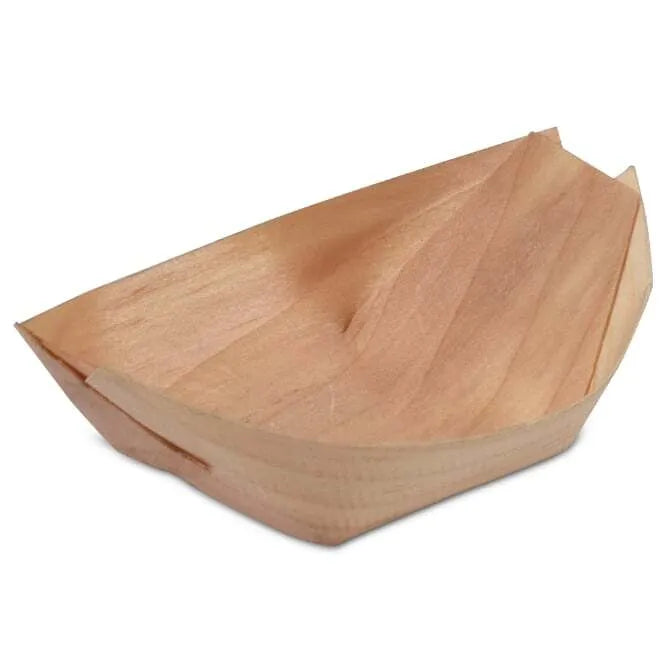 Poplar Wood Serving Boat 2.5 x 1.5 x .5 inch 50 Pack – JB Prince