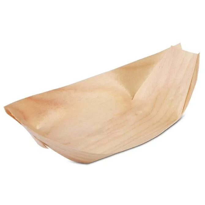 Poplar Wood Serving Boat 5.5 x 3 x .5 inch 50 Pack – JB Prince