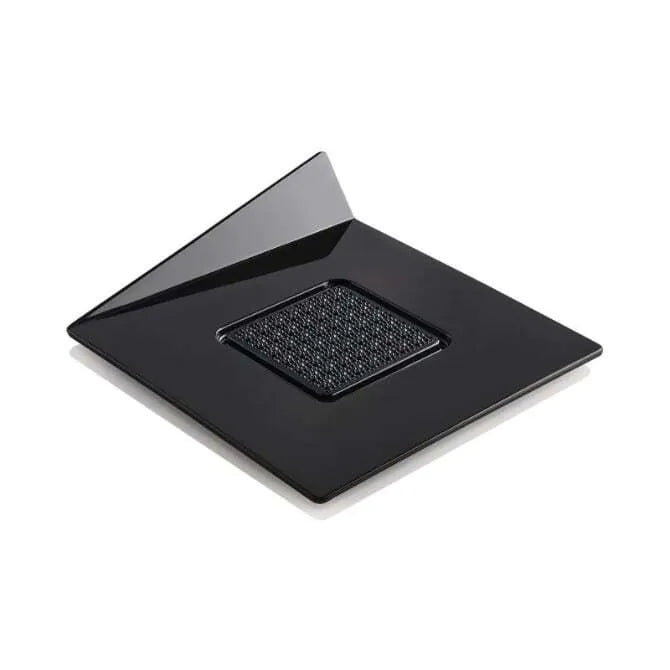 Plastic Single Serve Tray Square Black | Professional Table Service ...